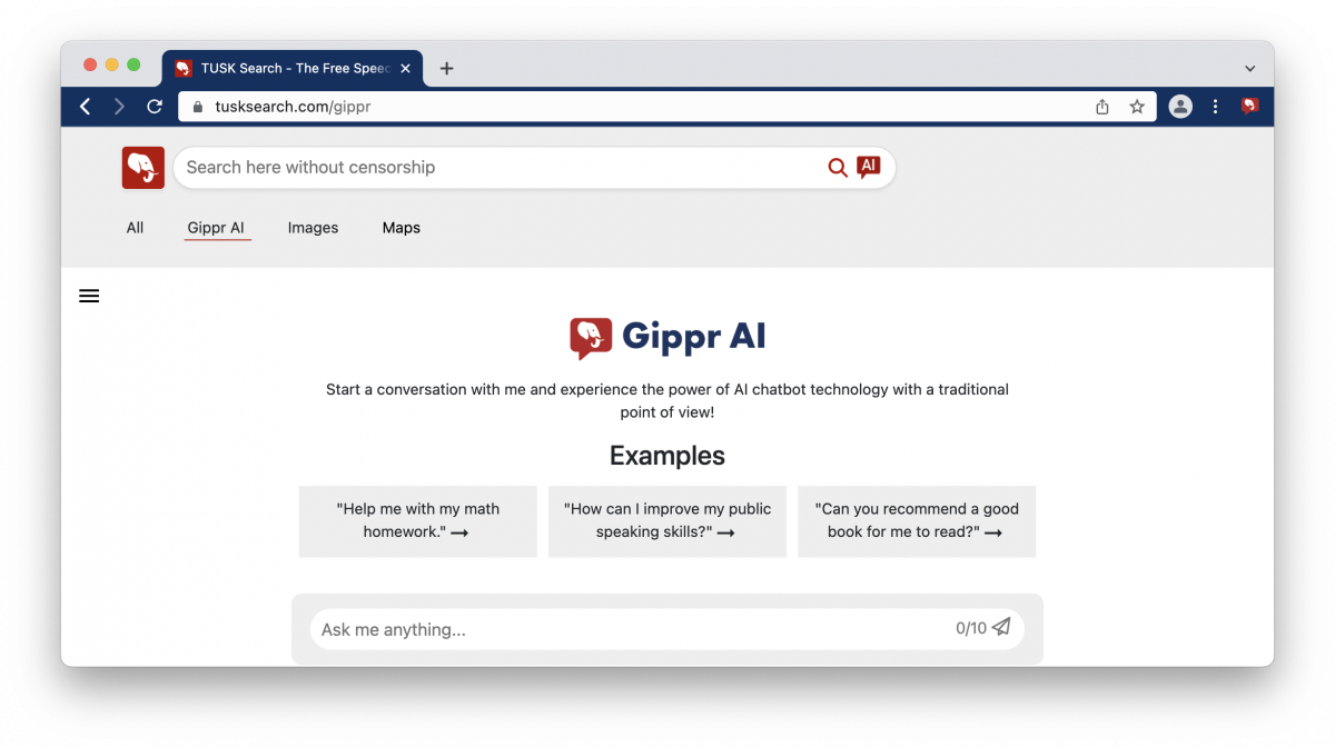 TUSK Browser - The Free Speech Browser and Search Engine