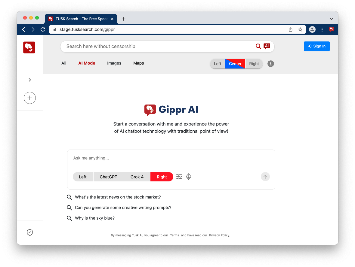 Home Page - TUSK Browser
